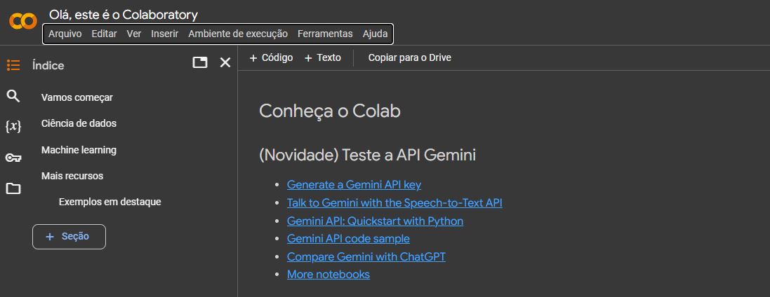 Passo a Passo para começar no Google Colab - RecognizeIA